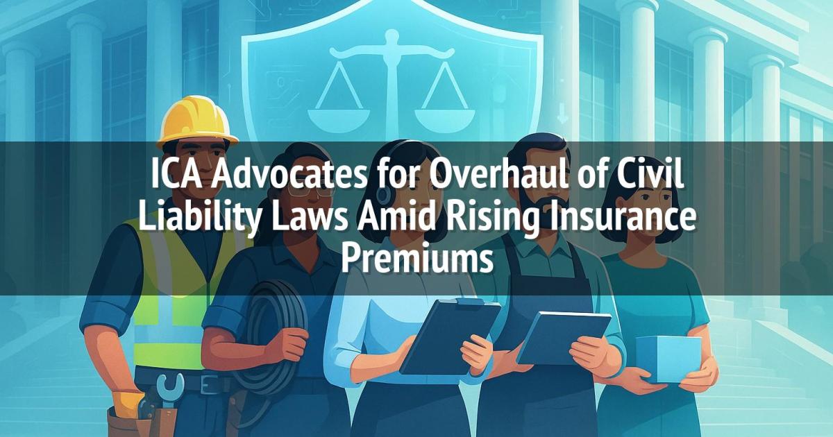 ICA Urges Civil Liability Law Reforms to Reduce Insurance Costs